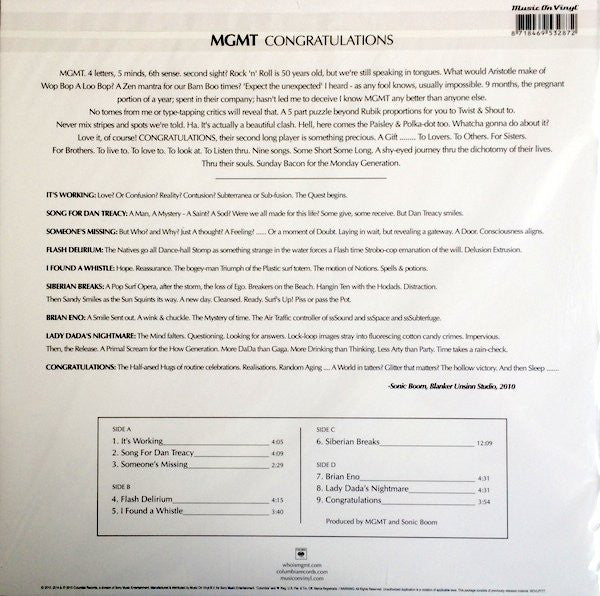 MGMT – Congratulations – Vinilos por mayor